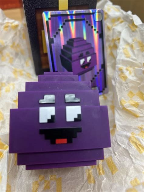 Grimace Mcdonalds Minecraft Adult Happy Meal Collectible Toy New