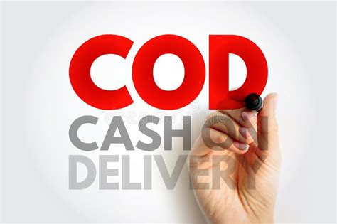 Cod Cash On Delivery Phrase Presented In Bold Typography And Minimal