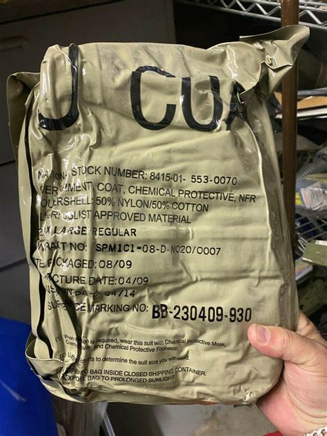 New Mop Gear Jlist Cbrn Nbc Hazmat Chemical Suit Coat Acu Digital Lrg