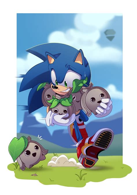 Sonic The Hedgehog And Koco Sonic And 1 More Drawn By Hikariviny01