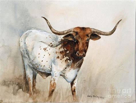 Longhorn Cattle Canvas At Jorja Tolman Blog
