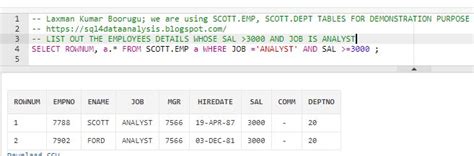 SQL QUERIES FOR ANALYSIS IMP SQL QUERIES FOR PRACTICE TO BECOME