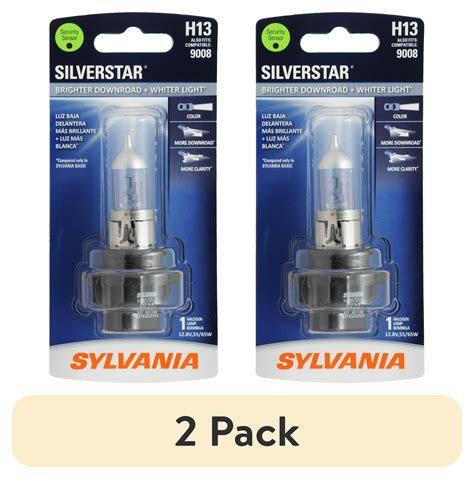 Sylvania H13 Halogen Headlight Bulb Brighter Downroad Light