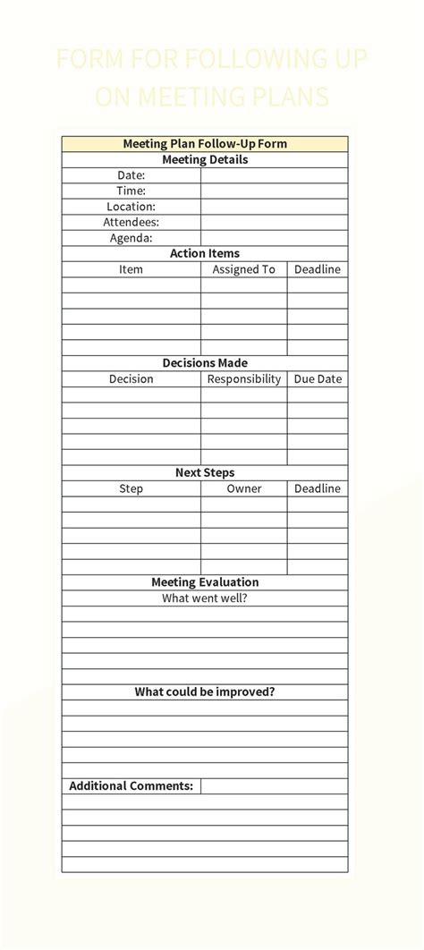 Free Meeting Schedule Templates For Google Sheets And Microsoft Excel Slidesdocs