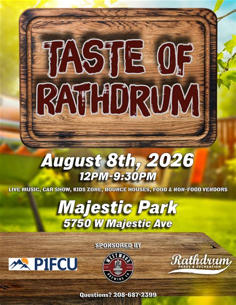 2026 Taste Of Rathdrum Rathdrum Id