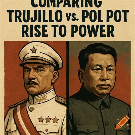 Illustration Comparing Historical Figures Trujillo And Pol Pot With