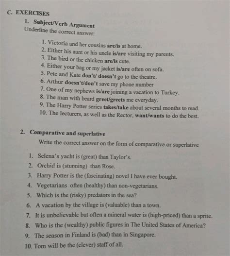 1 Subjectverb Argument Underline The Studyx