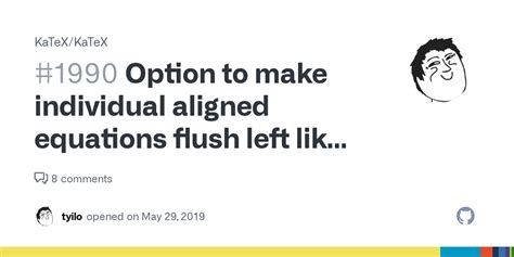 Option To Make Individual Aligned Equations Flush Left Like Flalign