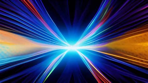 Vibrant Abstract Digital Illustration Showcases Blue And Orange Light