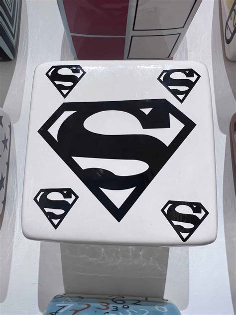 Ceramic Cube Superman Kiechel Fine Art