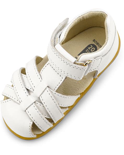 Bobux Sandalo Step Up Cross Jump Ragnetto Bianco Suola Flessibile