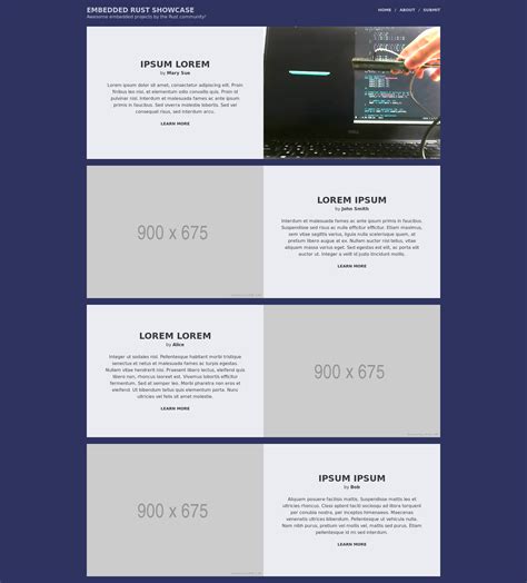 Website Mockup Issue Rust Embedded Showcase Github