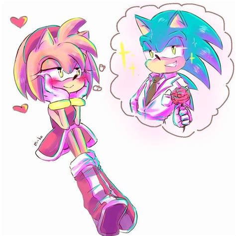 810 💕 Sonamy The Cutest Ship 💞 Ideas In 2025 Sonic And Amy Amy Rose