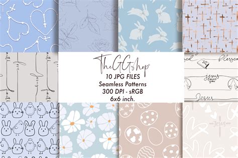 Happy Easter Seamless Patterns Graphic By Theggshop · Creative Fabrica