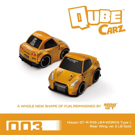 Mini Gt Qube Carz Nissan Gt R R35 Lb Works Type 1 Rear Wing Ver 2 Lb