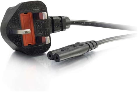 C2g 80612 2m C7 Power Cable Bs1363 To Iec 60320c7 Power Cord Black