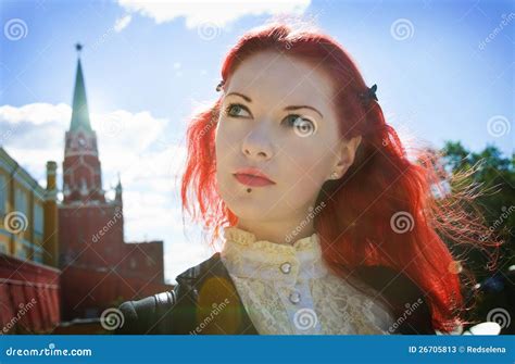 Girl Near Kremlin Stock Image Image Of Russia Model 26705813