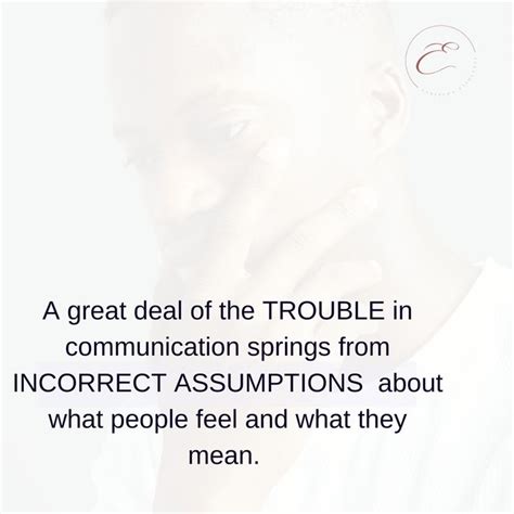 Incorrect Assumptions Communication Skills Feelings Communication