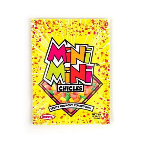 Gerrits Mini Mini Chicles Fruit Gum 0 79 Ounce Pouches 20 Count Display Box