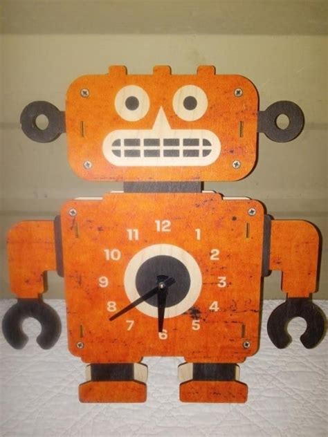 Vintage Wood Robot Clock Live And Online Auctions On