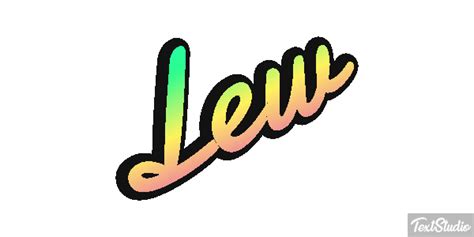 Lew Name Animated  Logo Designs