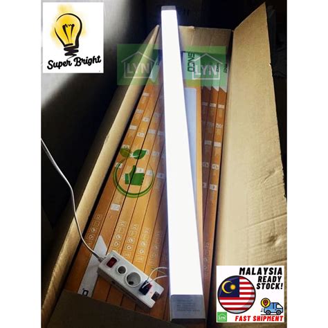 60w Led Linear Light Batten Light 120cm Louver Led Fitting Lampu Siling Flat Panel Lamp Shopee