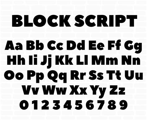 Block Lettering Font