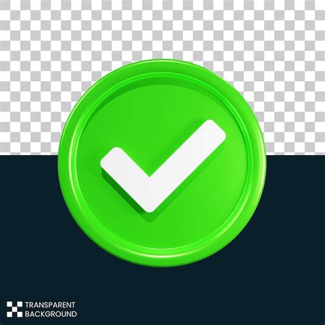Archivo Psd Gratis Icono De Marca De Verificación Aislado Sobre Fondo