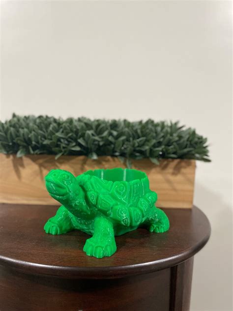 A 3d Printed Turtle Planter Etsy