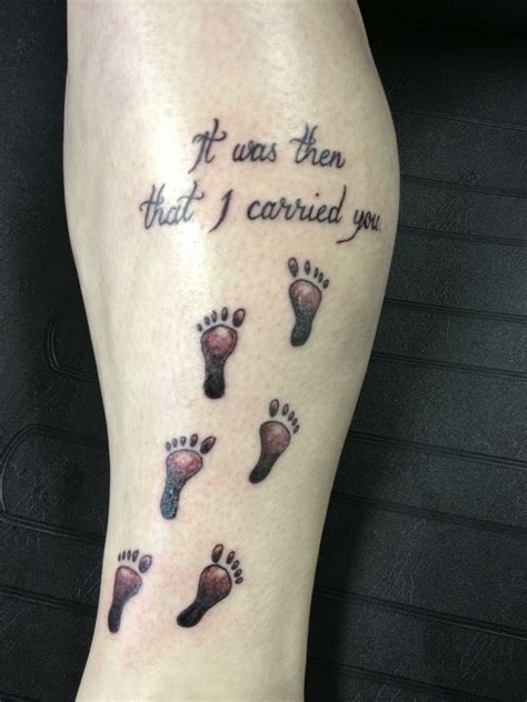 Footprints In The Sand Tattoo Ideas At Cristi Lehmann Blog