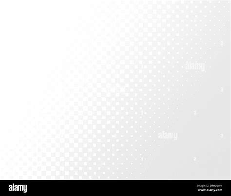 Abstract Light Gray Square Shaped Halftone Pattern On White Background With Copy Space Dotted