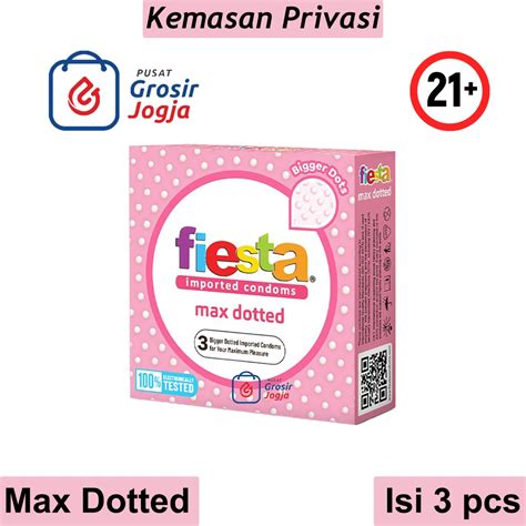 Jual Kondom Fiesta Max Dotted Isi 3 Kondom Bergerigi Kondom Berduri