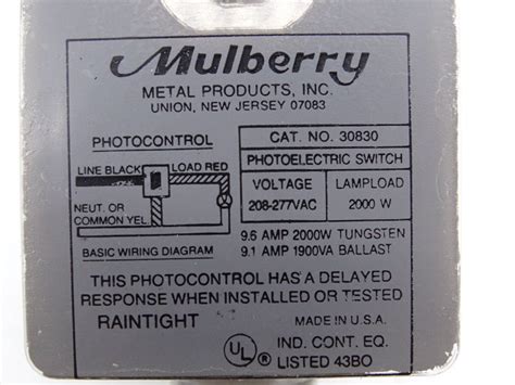 Mulberry Metal Products Inc Pt 168 Sensor