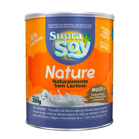 Alimento Em Pó Supra Soy Nature S Lactose Lata 300g Mercantil Atacado