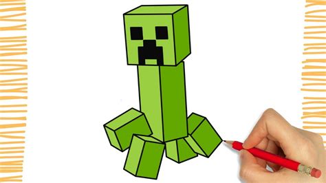 How To Draw Creeper 3d I Minecraft Youtube