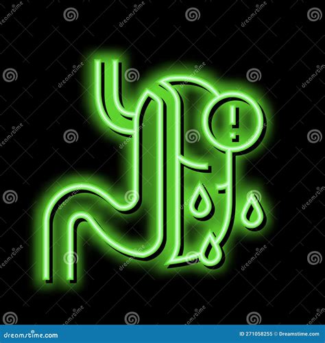 Risk Of Complications Severe Bleeding Neon Glow Icon Illustration