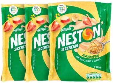 Kit 3 Unidades Neston 3 Cereais Sachê 210g Br