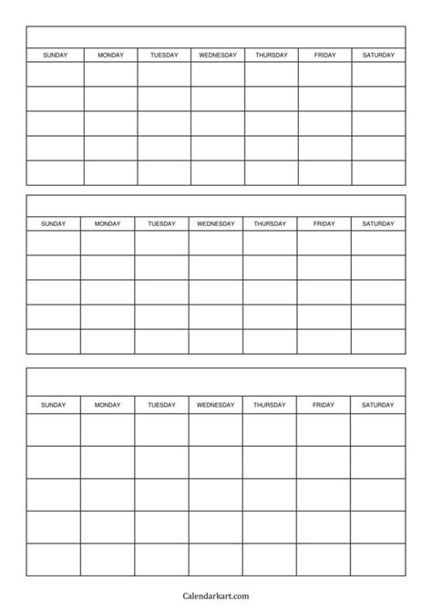 Free Printable Blank Calendar Templates Calendarkart Blank Calendar