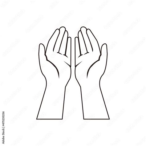 Gesture Of The Hands Folded In Prayer Hands Cupped Together Symbol On