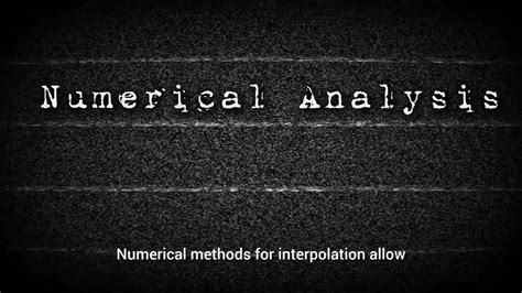 Numerical Analysis Youtube