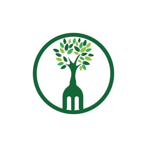Premium Vector Fork Tree Vector Logo Design