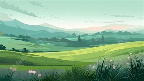 Meadow Flowers Spring Clouds Powerpoint Background For Free Download