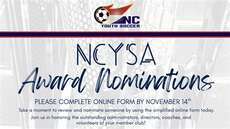 Ncysa Award Nominations North Carolina Youth Soccer