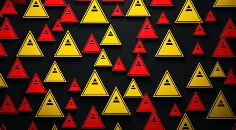 Premium Ai Image Caution Pattern