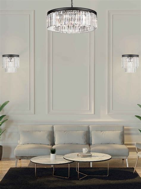 Franklite Perdita 3 Light Crystal Wall Bracket Matt Black Get My Taps