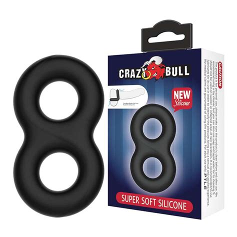 Crazy Bull Double Donut Cock And Ball Ring Black Cock And Ball Ring Kinkii Klosett Adult Store