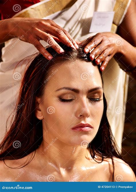 Woman Having Ayurveda Spa Treatment Stock Image Image Of
