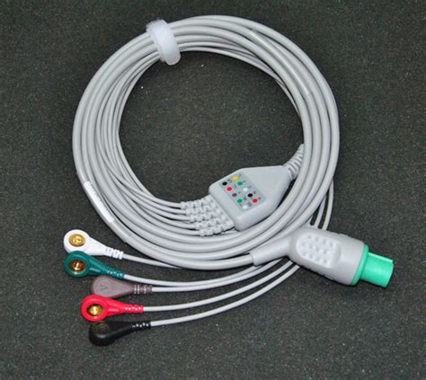 Ge Cardioserv Defibrillator Five Leadwires Button Ge Defibrillator