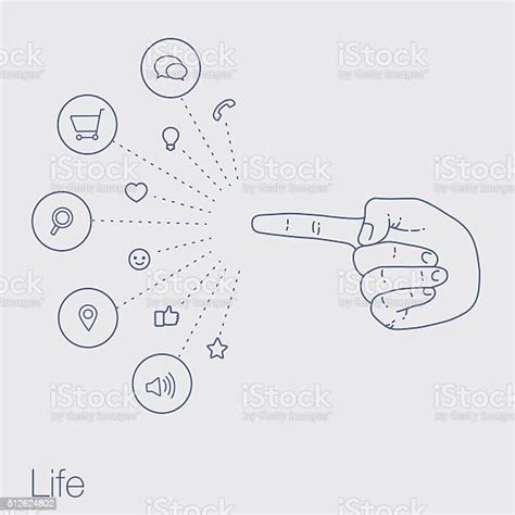 손 요리시작 모바일 라인 아이콘 세트 교습에 대한 스톡 벡터 아트 및 기타 이미지 교습 구름 풍경 다운로드 Istock