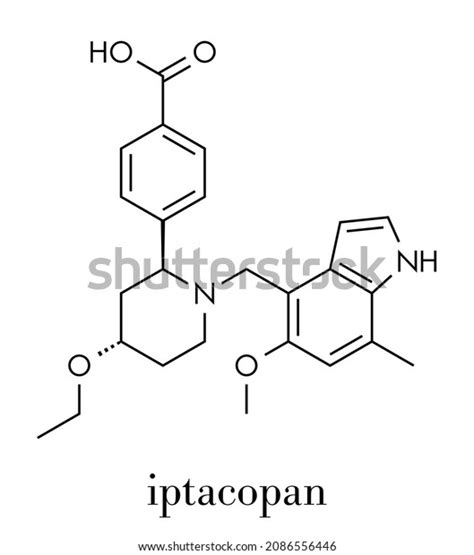 Iptacopan Drug Molecule Skeletal Formula Stock Vector Royalty Free
